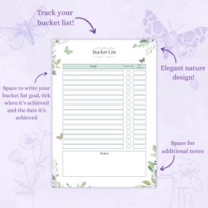 Bucket List Printable PDF | Action Plan Bucket Checklist | Task Tracker ...