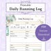 Daily Running Log Printable PDF | Running Chart | Running Log Book ...