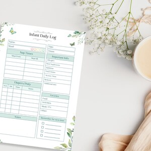 Infant Daily Log Printable PDF | Nanny Checklist | Caregiver Log ...