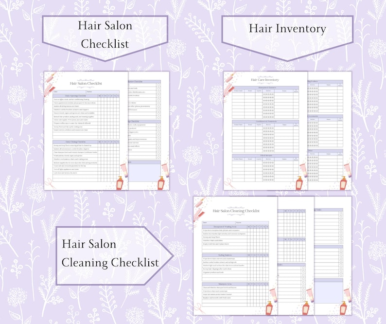 Hairdressing Forms Bundle Printable PDF | Hairstylist Forms | Hair ...
