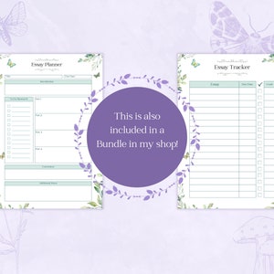 Essay Tracker Printable PDF | Assignment Tracker | Project Tracker ...