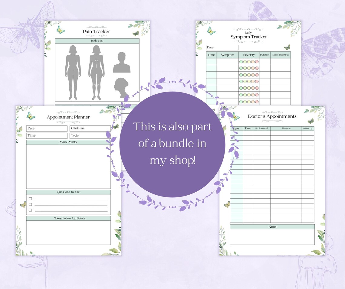 Appointment Tracker for Dr Appointments Printable PDF | Doctor Visit ...