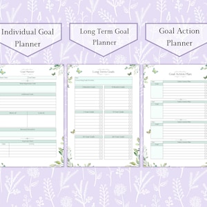 My Goals Bundle Printable PDF | Long Term Goals | Goal Action Plan ...
