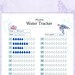 Monthly Water Tracker Printable PDF Fluid Tracker Hydration Tracker ...