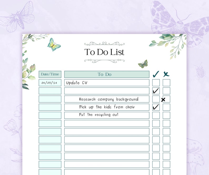 To Do List Printable PDF | Checklist | Desk Organiser | Printable to Do ...