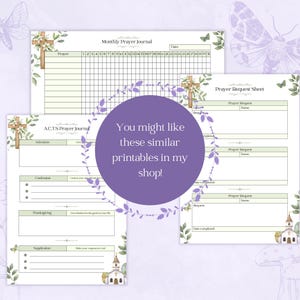Monthly Prayer Journal Printable PDF | Monthly Devotionals | Prayer Tracking Planner | Praying ...