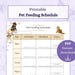 Pet Feeding Schedule Printable PDF | Weekly Pet Feeding Log | Puppy ...