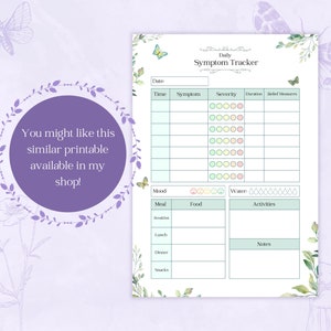 Seizure Tracker Printable PDF | Epilepsy Log | Seizure Log | Medical ...