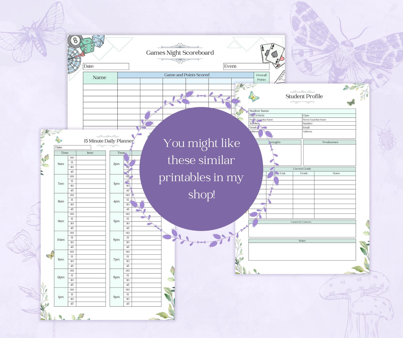 Student Grade Tracker Printable PDF | Student Profile Grade Log ...