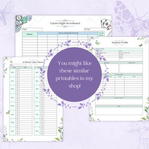 Student Grade Tracker Printable PDF | Student Profile Grade Log ...