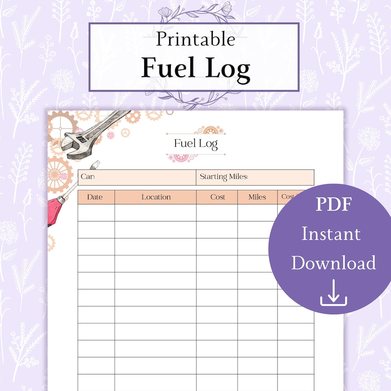 Work Car Log Sheet - Etsy UK