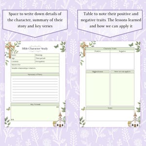 Bible Character Study Printable PDF | Character Mapping | Bible Study ...
