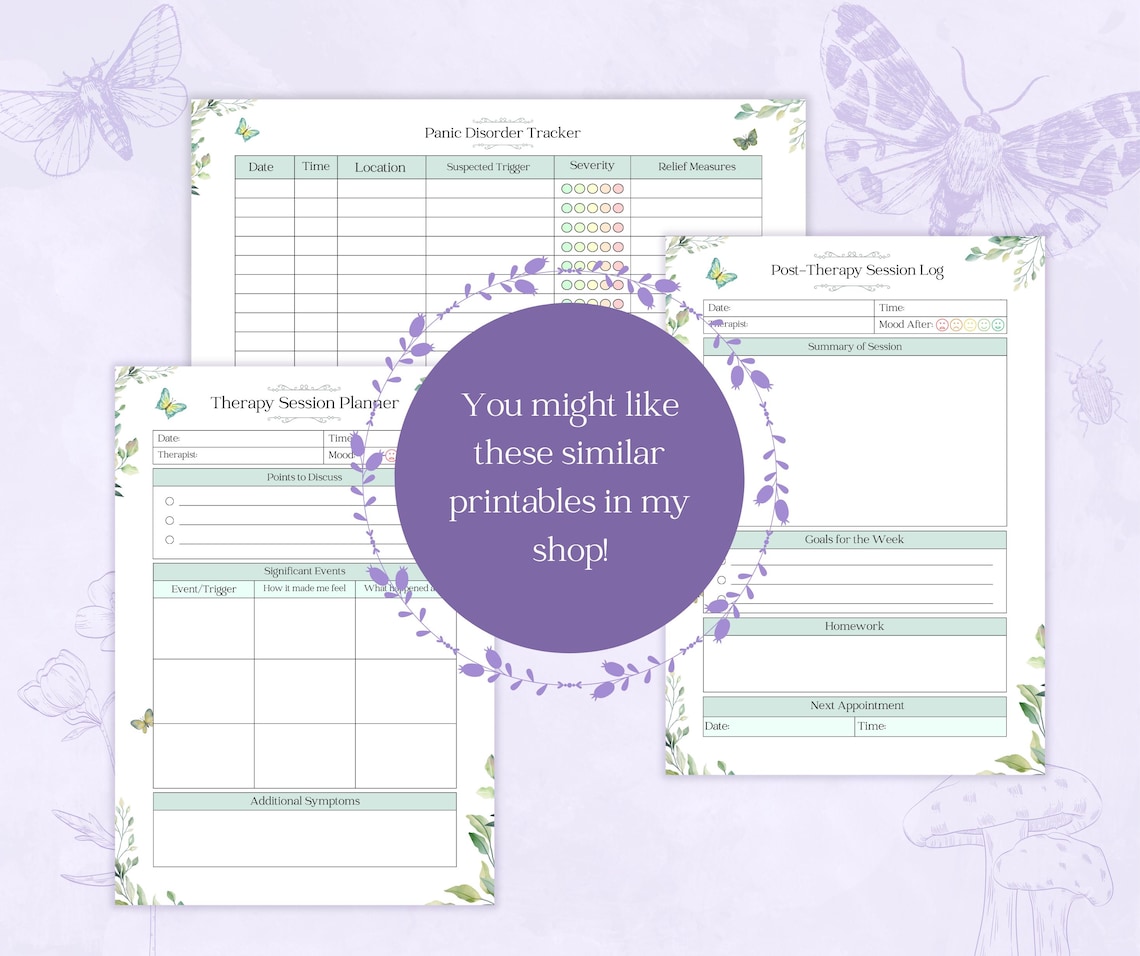Therapist Planner Printable PDF | Therapist Notes | Treatment Plan ...