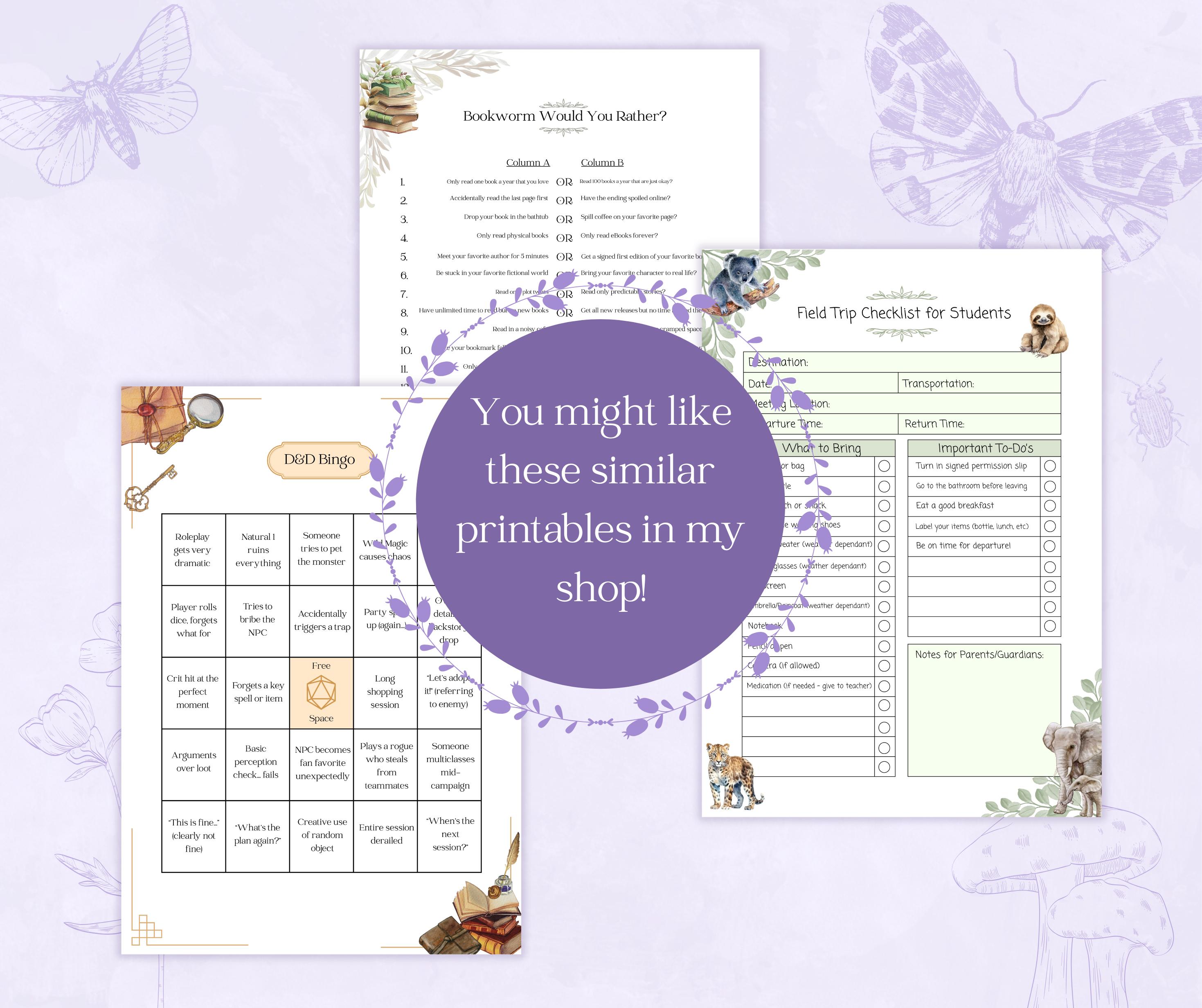 Medieval Bingo Sheet Printable PDF, Renaissance Fair Game, Historical ...