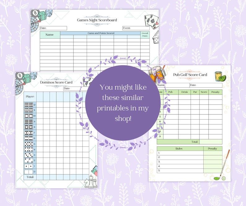 Phase 10 Scoreboard Sheet Printable PDF | Phase 10 Scorecard | Family ...