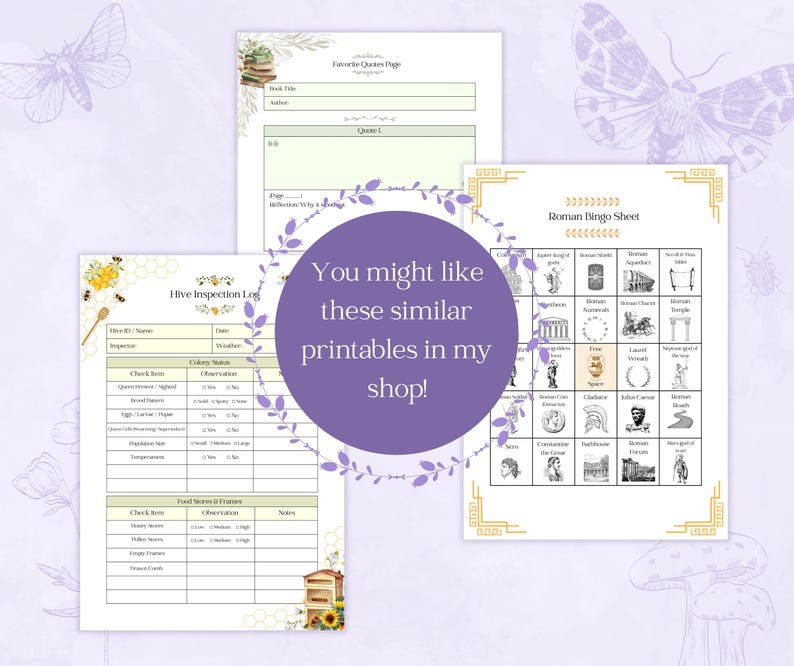 Stamp Log and Inventory Bundle Printable PDF, Stamp Collecting Sheet ...