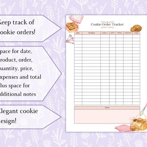 Cookie Business Bundle Printable PDF | Cookie Order Form | Cookie Sales ...