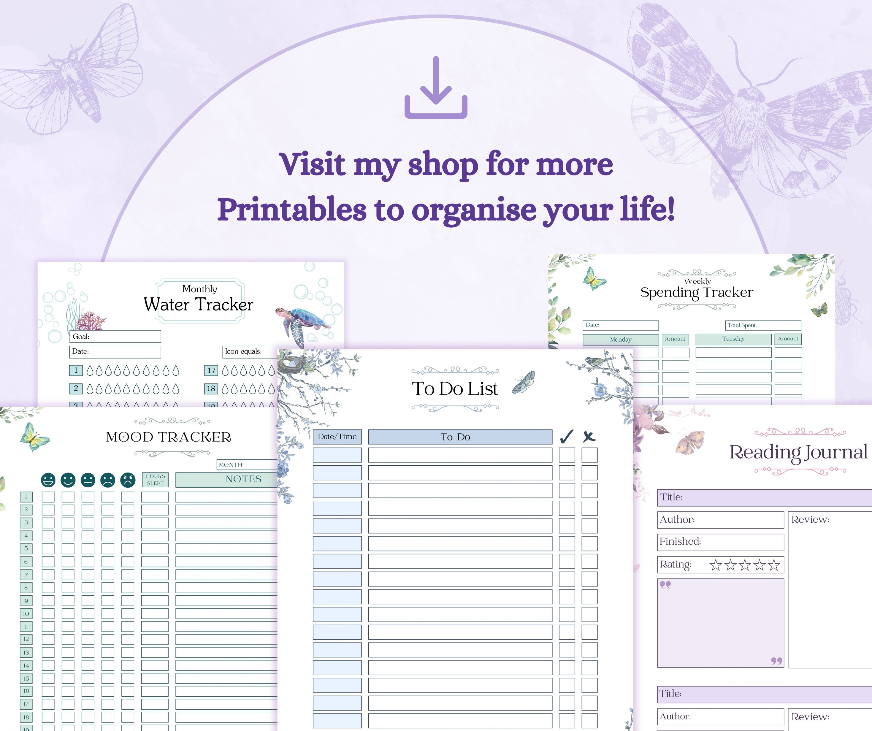 PMDD Tracker Printable PDF Period Tracker Symptom Journal Premenstrual ...