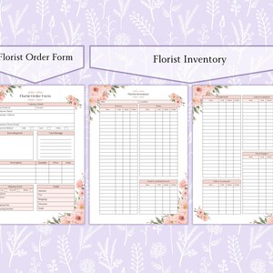Floristry Tracking Bundle Printable PDF | Florist Checklist | Florist ...