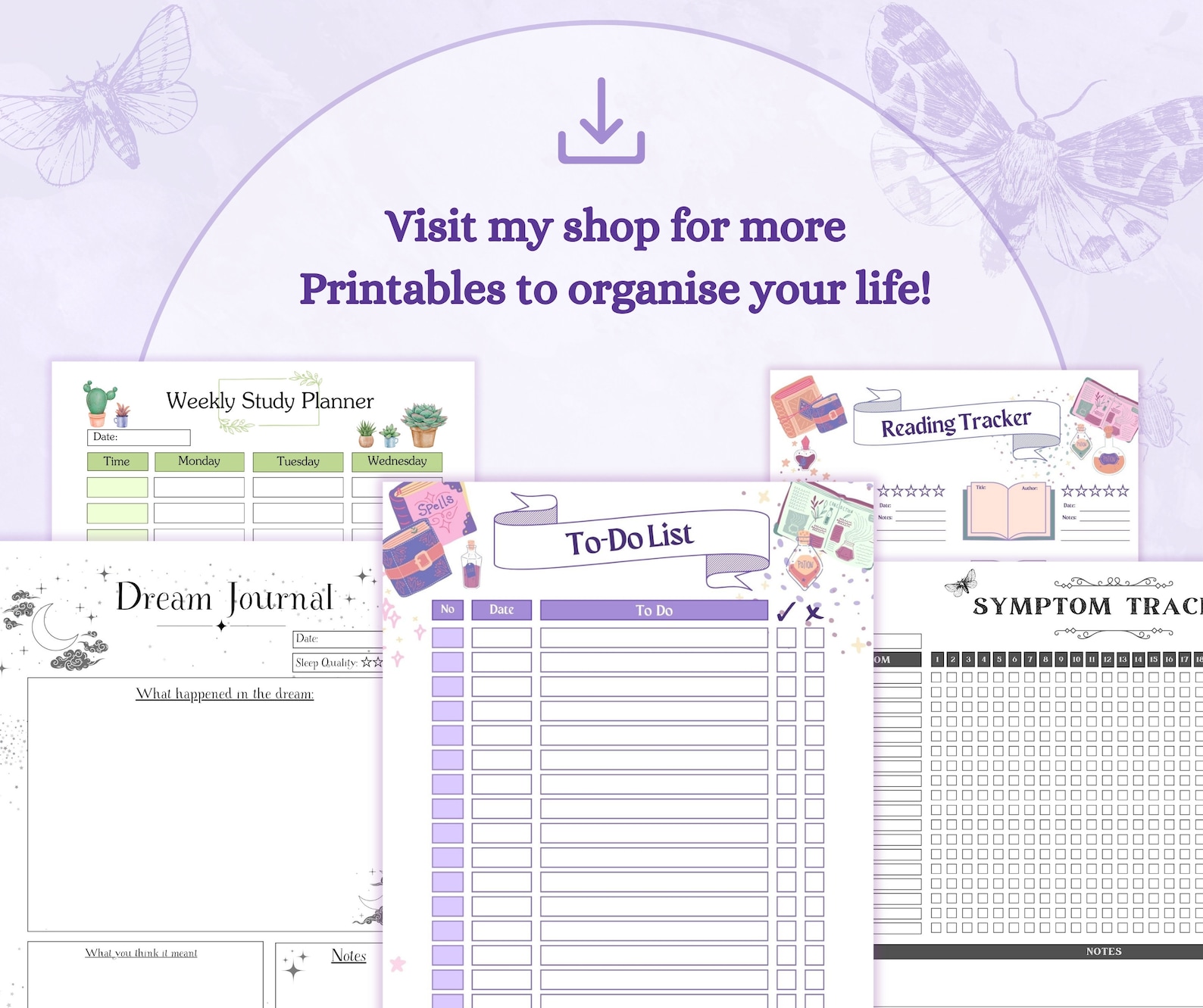 Outfit Planner Printable PDF Clothes Organiser Outfit Log Weekly ...