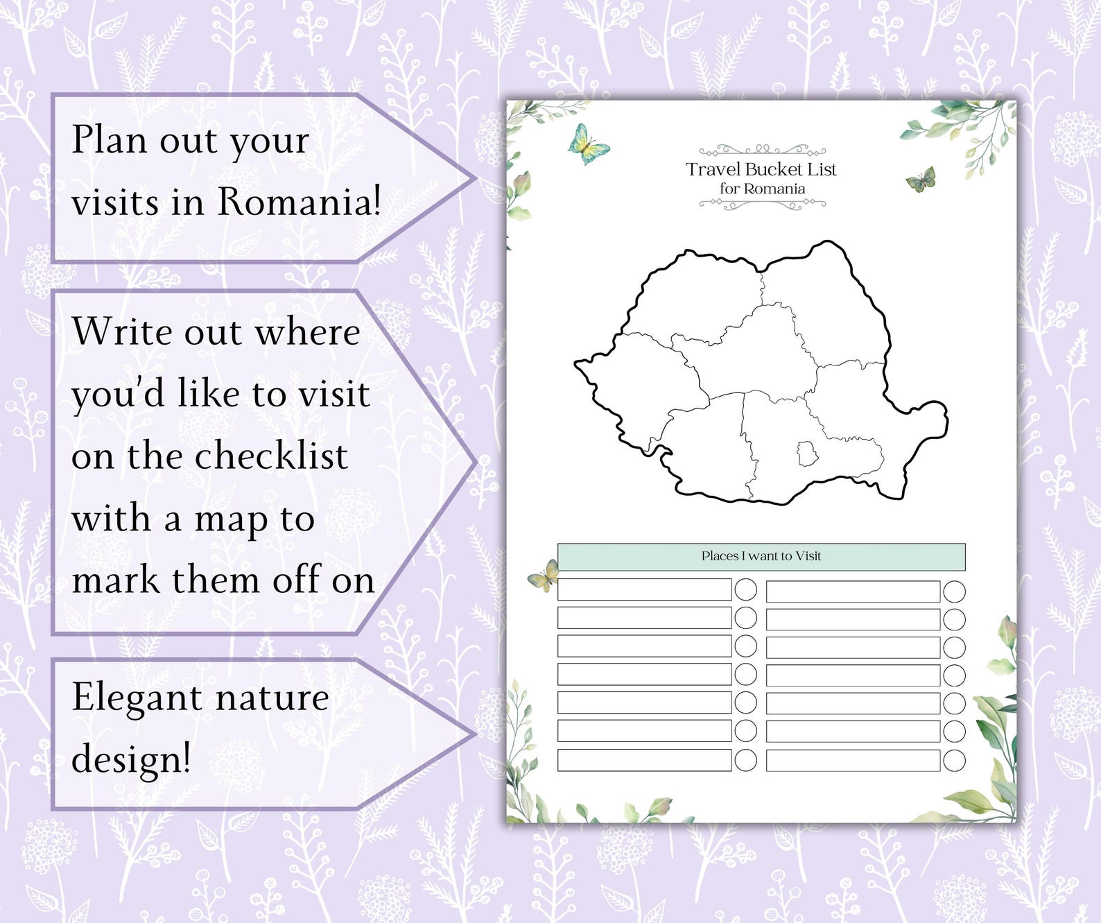 Romania Bucket List Printable PDF | Travel Bucket List | Romania ...