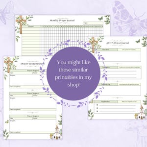 Weekly Prayer List Printable PDF | Weekly Prayer Journal | Prayer ...