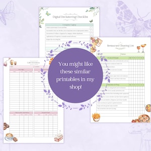 Cake Maker Checklist Printable PDF | Bakery Checklist | Cake Business ...