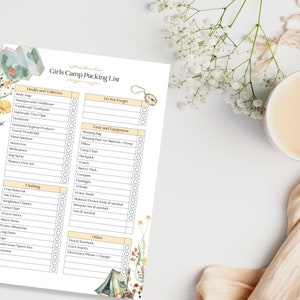 Girls Camp Packing List Printable PDF | Packing Checklist | Travel ...
