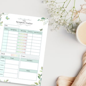 Daily Symptom Tracker Printable PDF | Medical Tracker | Symptom Chart ...
