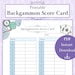 Backgammon Score Card Printable PDF | Board Game Lover Score Board ...