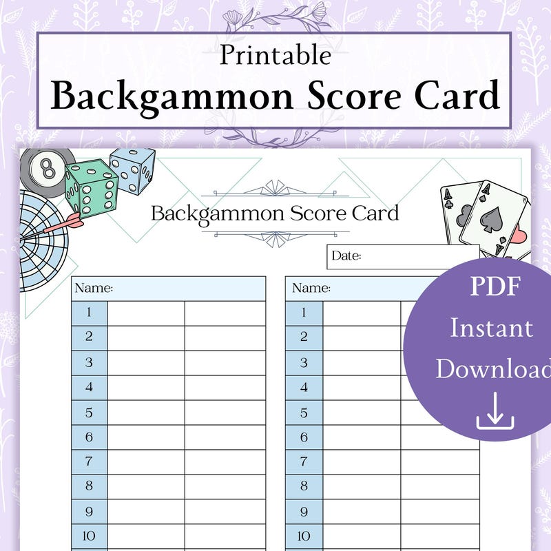 Backgammon Birthday Card - Etsy UK