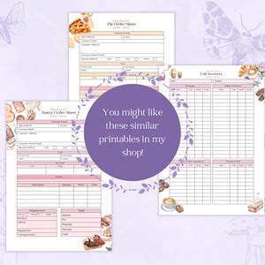 Macaron Order Form Printable PDF | Macaron Order Log | Dessert Order ...
