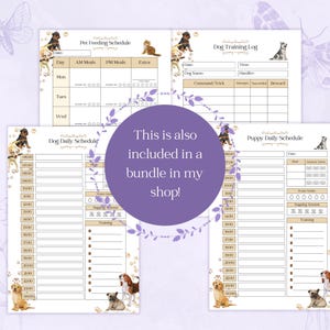 Pet Feeding Schedule Printable PDF | Weekly Pet Feeding Log | Puppy ...