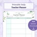 Daily Teacher Planner Printable PDF | Teacher Diary | Homeschool ...
