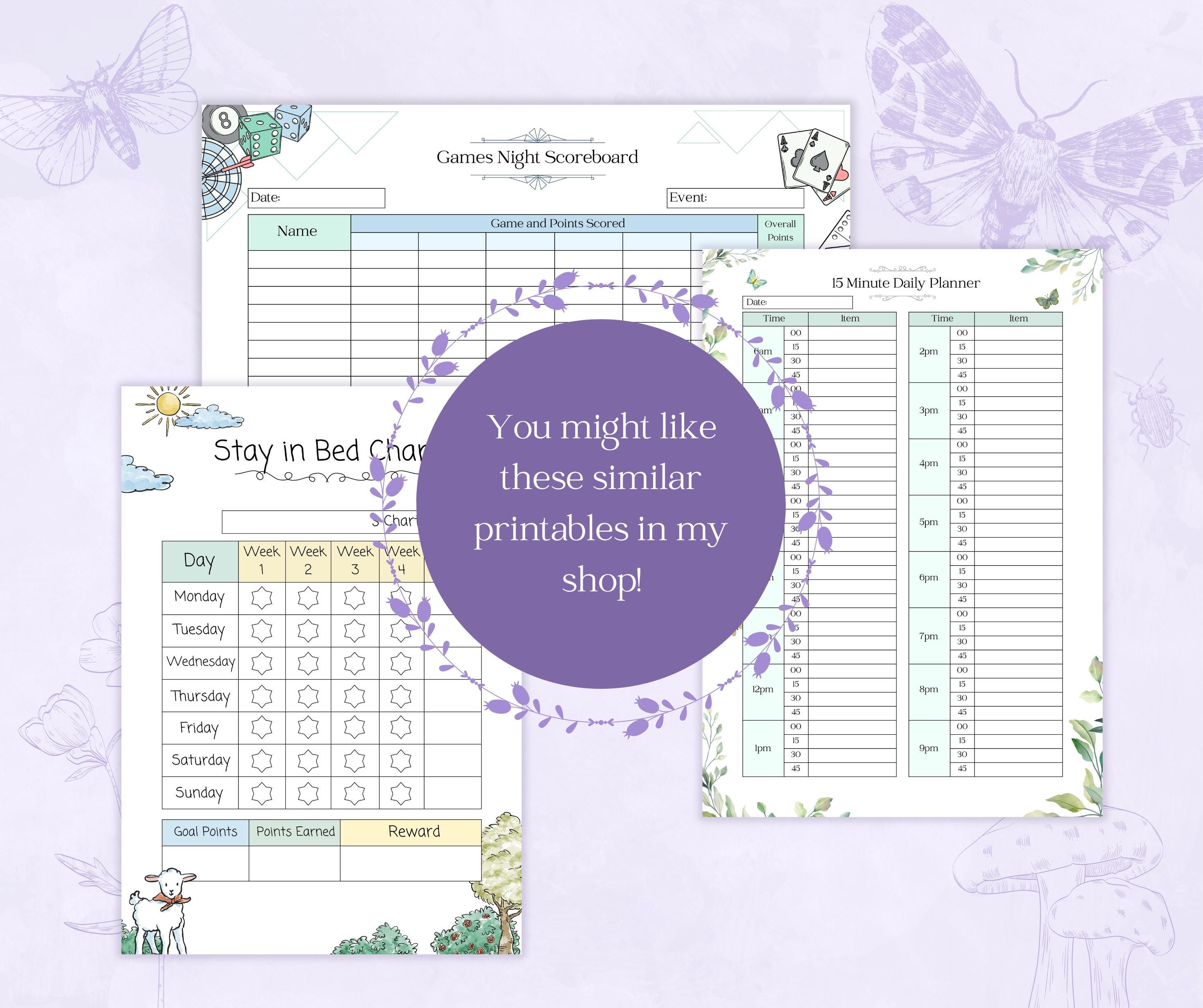 Family Job Chart Printable PDF Family Chore Chart Family Contributions ...
