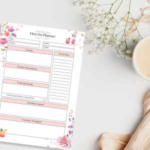 Hen Do Planner Printable PDF | Hen Party Planner | Hen Do Itinerary ...
