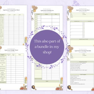Apartment Comparison Sheet Printable PDF | Moving Planner | House ...