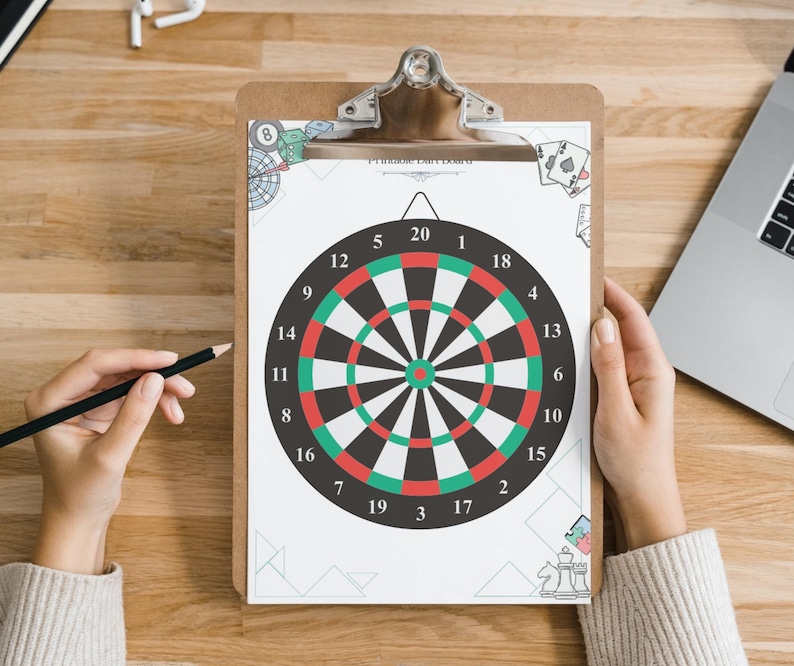 Dart Board Printable PDF | Darts Target Sheet | Pub Crawl Games | Team ...