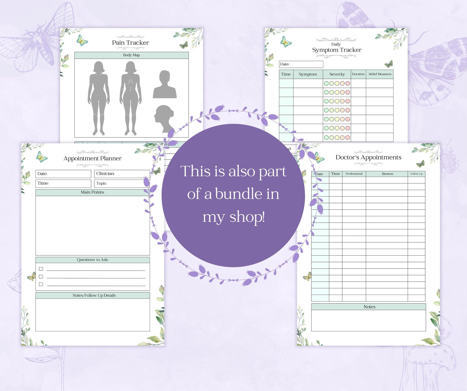 Daily Symptom Tracker Printable PDF | Medical Tracker | Symptom Chart ...