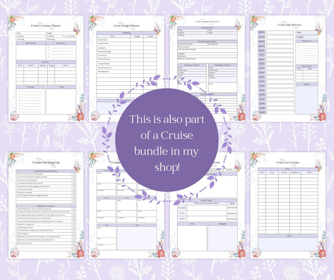 Cruise Packing Checklist Printable PDF | Pre Cruise Checklist | Travel ...