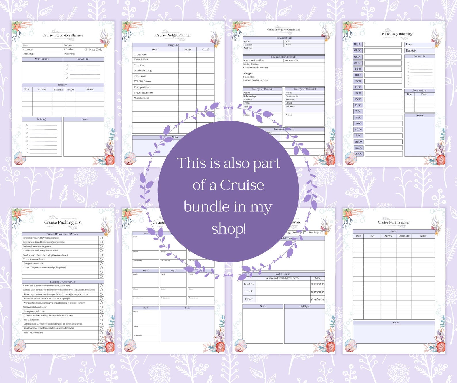 Cruise Packing Checklist Printable PDF | Pre Cruise Checklist | Travel ...