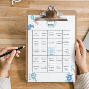 Dentist Bingo Printable PDF | Medical Field Bingo | Dental Bingo Sheet ...