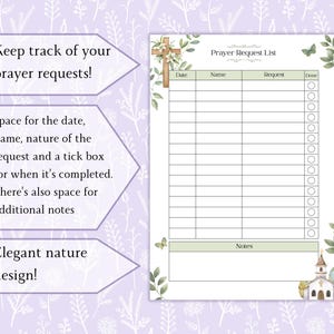 Prayer Journal Bundle Printable PDF | Prayer Request List | Weekly ...