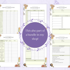 Apartment Hunting List Printable PDF | House Hunting List | Apartment ...