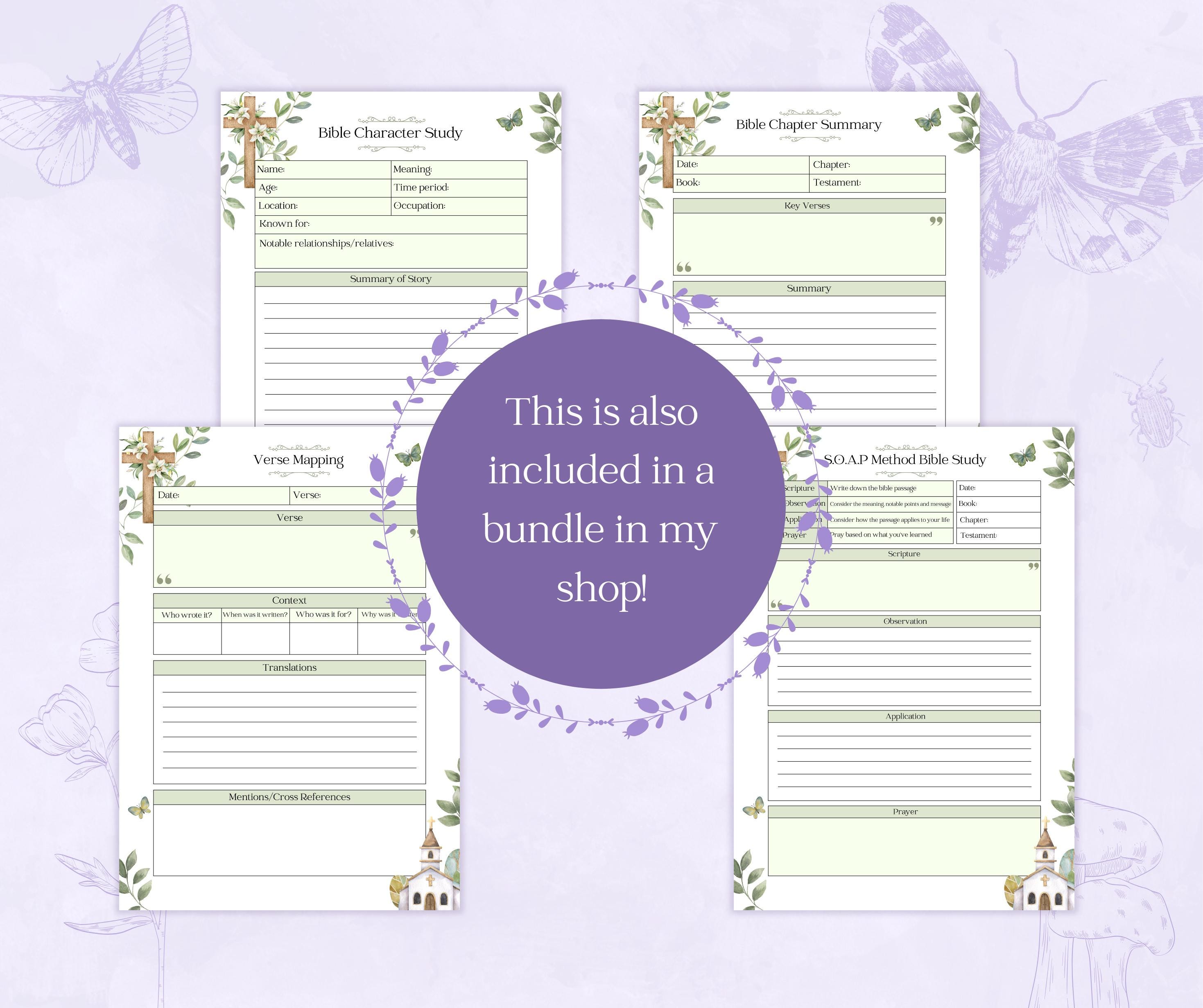 SOAP Method Bible Study Printable PDF | Bible Study Journal | Bible ...