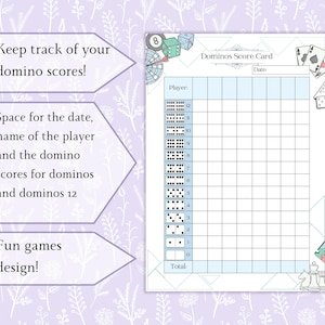 Dominos Score Card Printable PDF | Dominoes Score Board | Dominos Tally ...