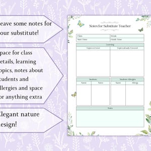 Substitute Forms Bundle Printable PDF | While You Were Away Sheet ...