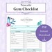 Gym Checklist Printable PDF | Workout Checklist | Gym Prep List ...