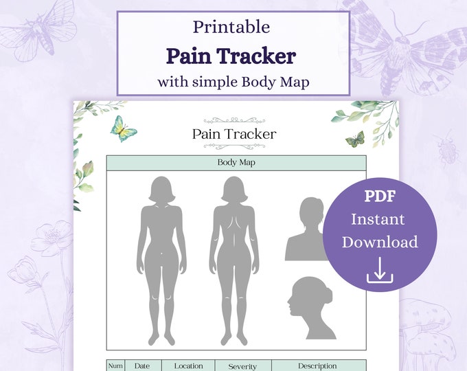 Vertigo Tracker Printable PDF | Symptom Tracker | Vertigo Log | Chronic ...