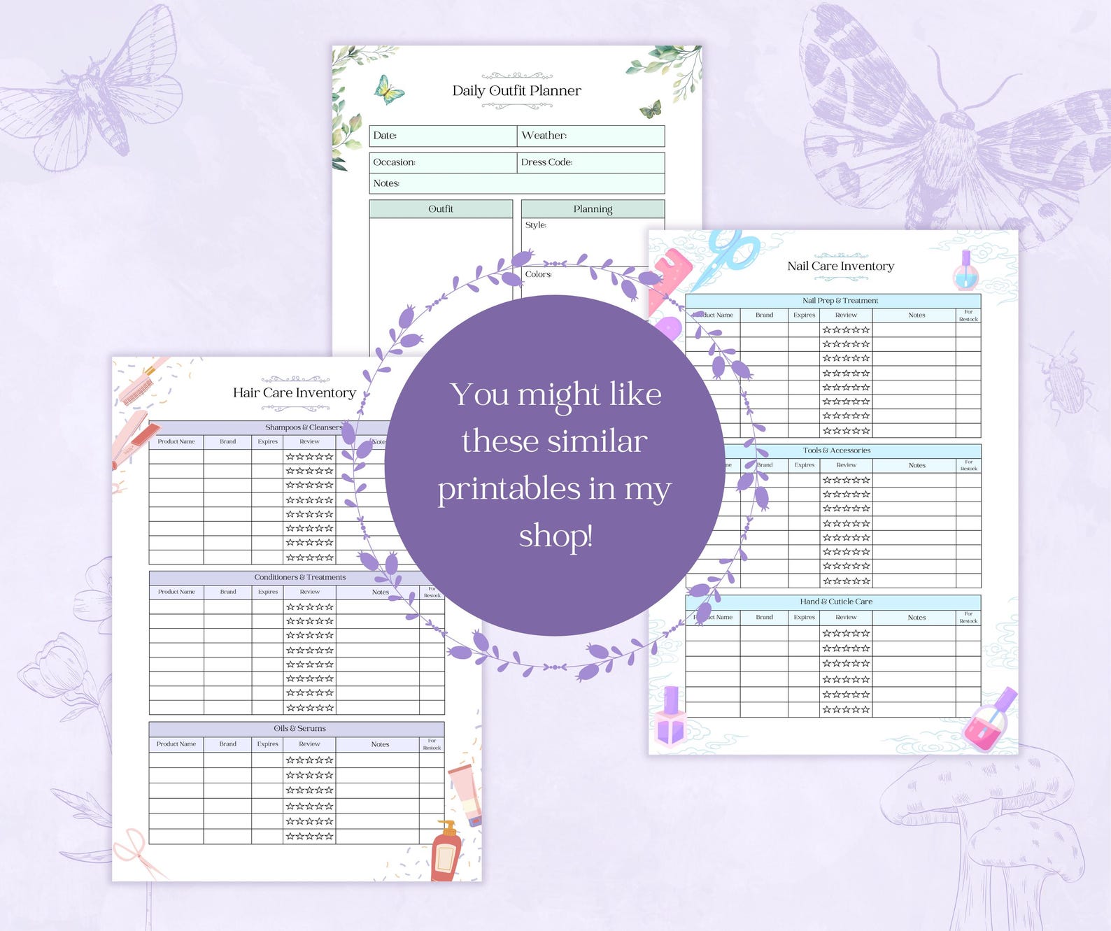 Nail Client Record Bundle Printable PDF | Nail Client Form | Nail Tech ...